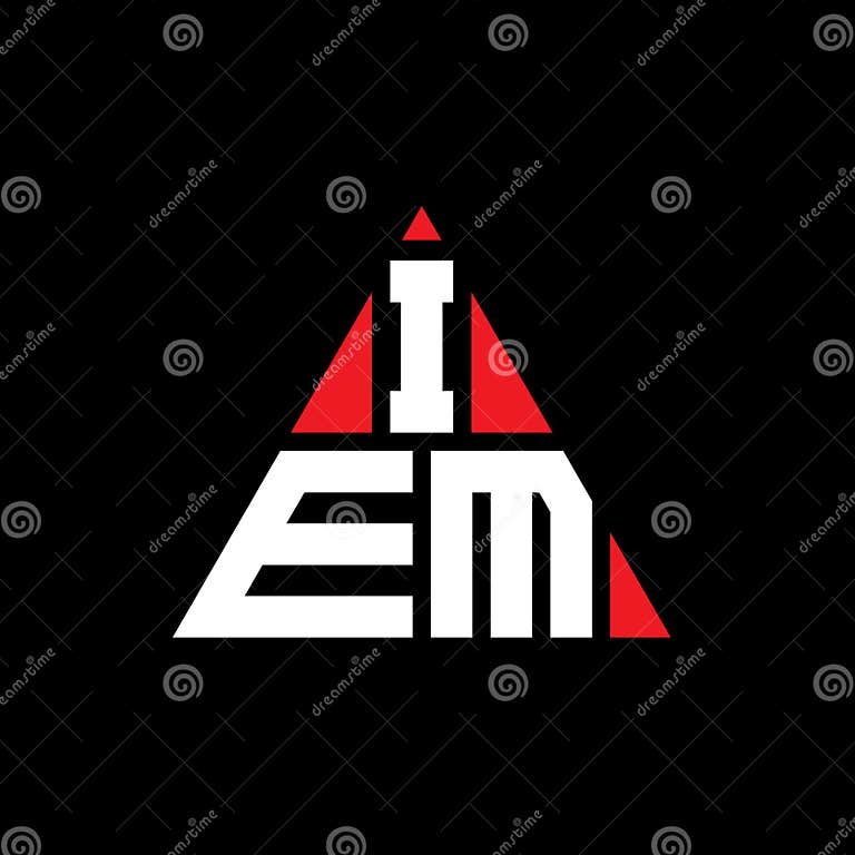 IEM Triangle Letter Logo Design with Triangle Shape. IEM Triangle Logo ...