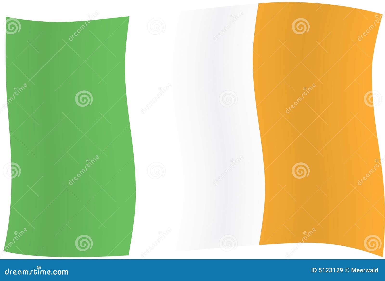 Ierse vlag stock illustratie. Illustration of embleem - 5123129