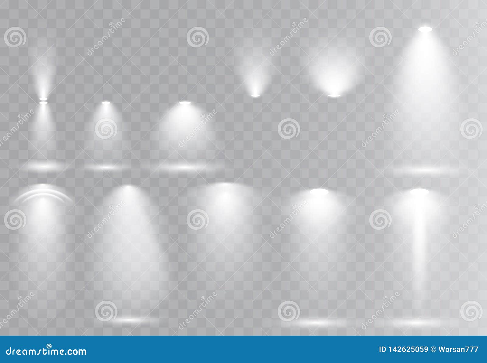 Vector Light Sources, Concert Lighting, Stage Beam Spotlights Set Lens ...