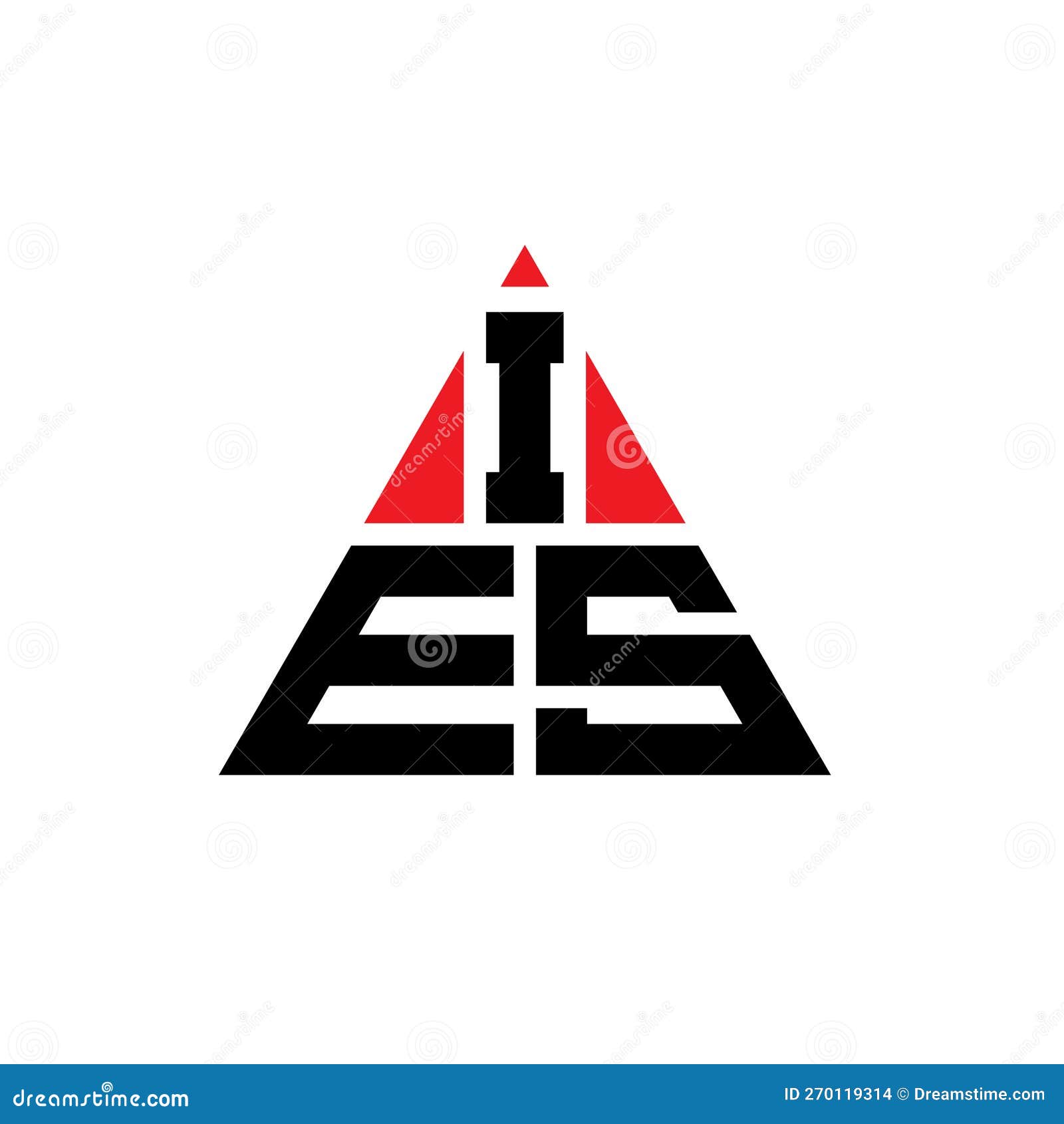 IES Triangle Letter Logo Design with Triangle Shape. IES Triangle Logo ...