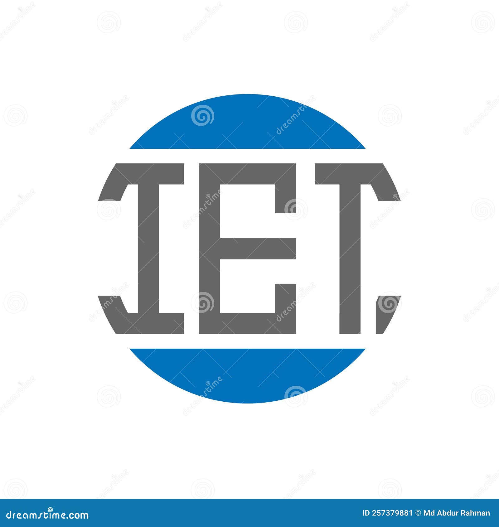 IET Letter Logo Design on White Background. IET Creative Initials ...