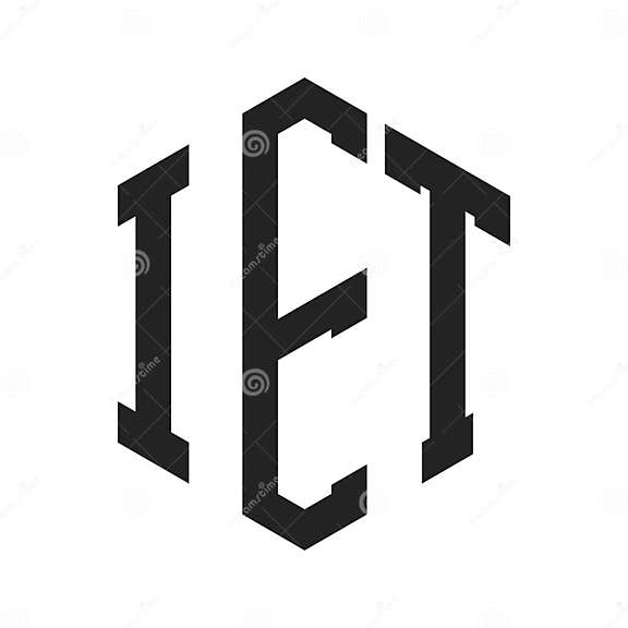 IET Logo Design. Initial Letter IET Monogram Logo Using Hexagon Shape ...
