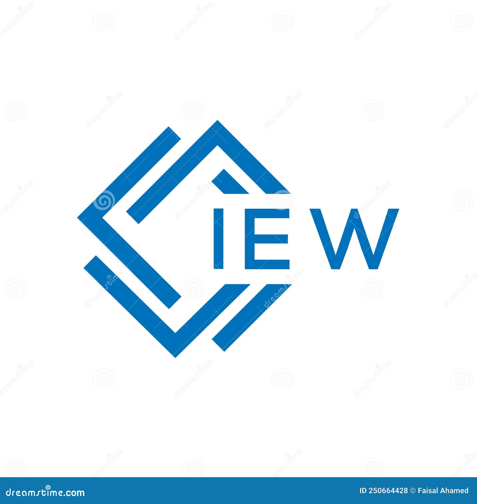 IEW Letter Logo Design On White Background. IEW Creative Circle Letter Logo Concept Sign Royalty ...