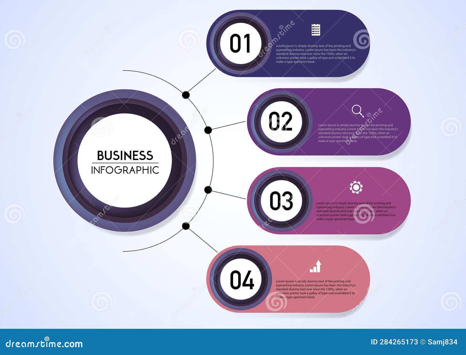 Business Infographic Data Design Template Stock Vector - Illustration ...