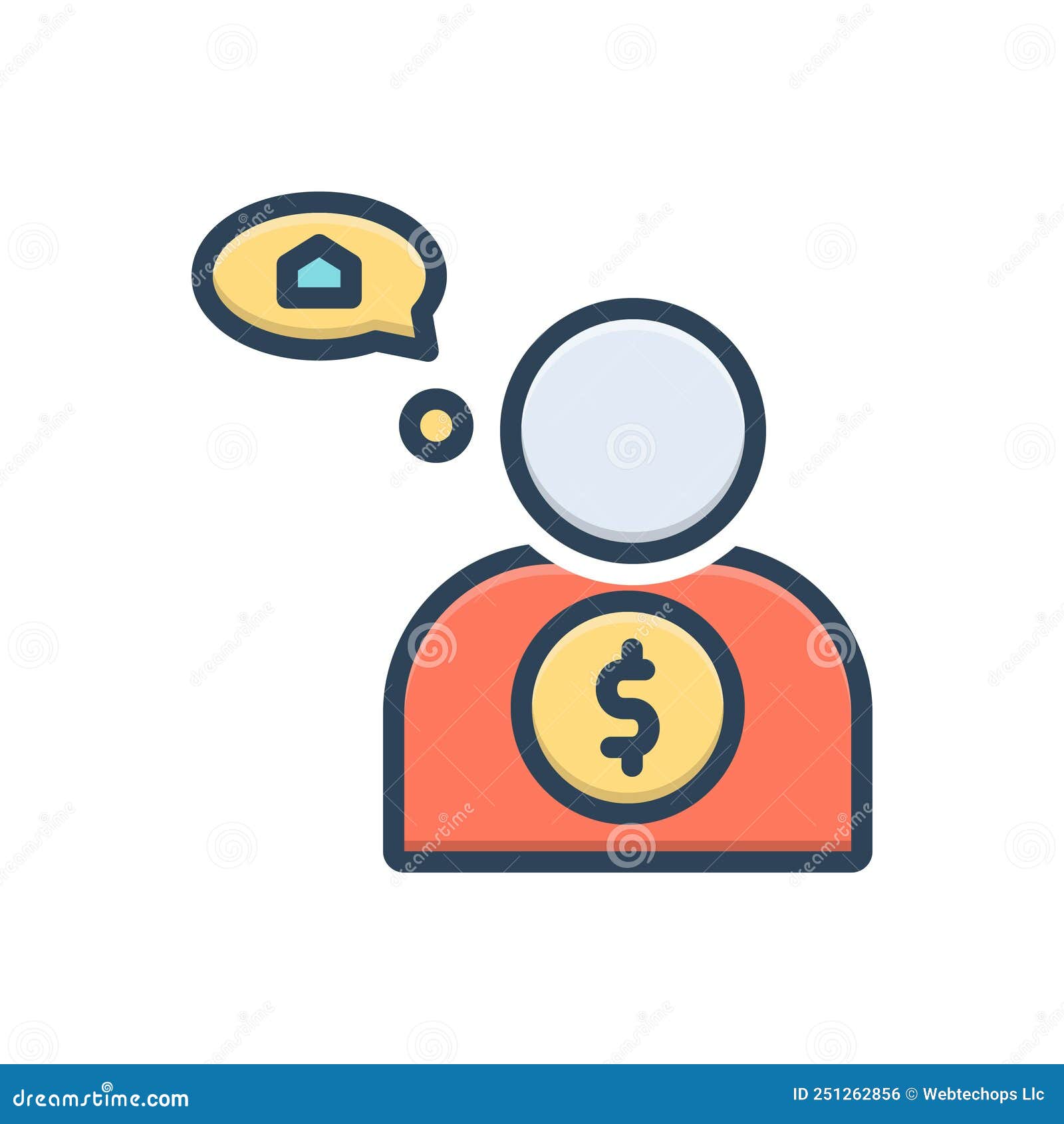 Color Illustration Icon for If, If only and Though Stock Illustration ...