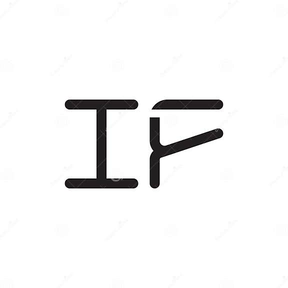 If Initial Letter Vector Logo Icon Stock Vector - Illustration of logo ...