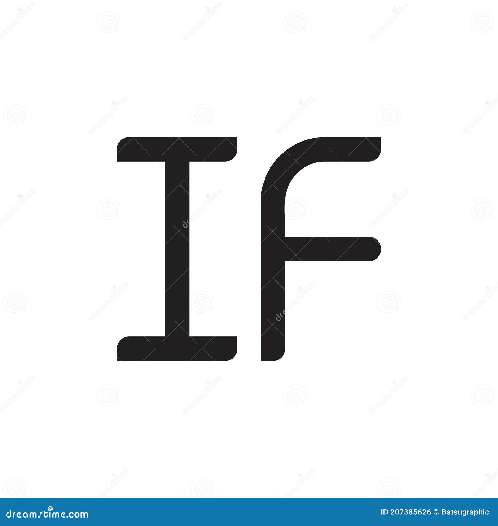 If Initial Letter Vector Logo Icon Stock Vector - Illustration of ...