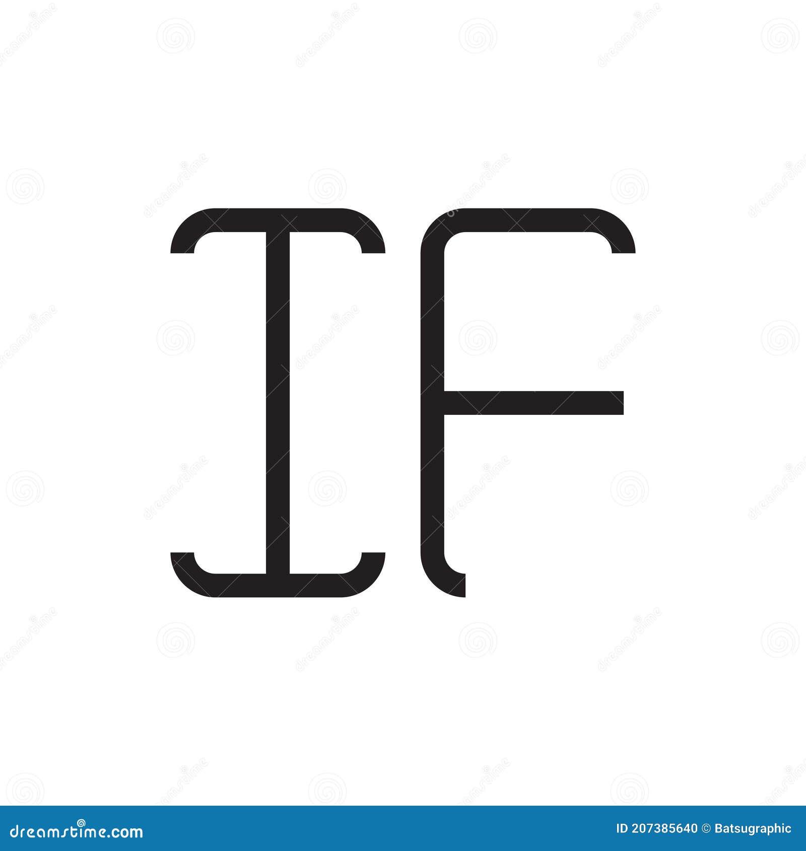 If Initial Letter Vector Logo Icon Stock Vector - Illustration of ...