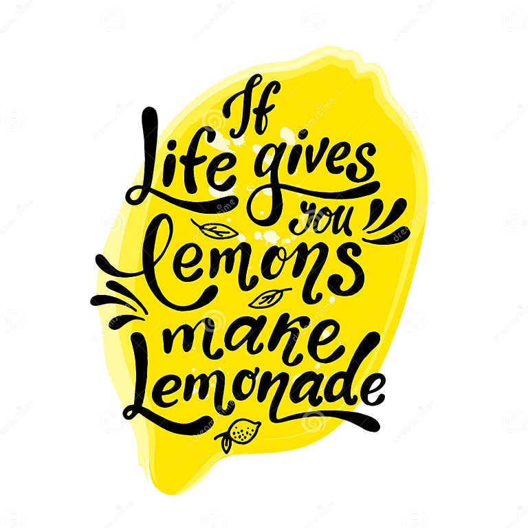 If Life Gives You Lemons Make Lemonade Handwritten Motivation Poster