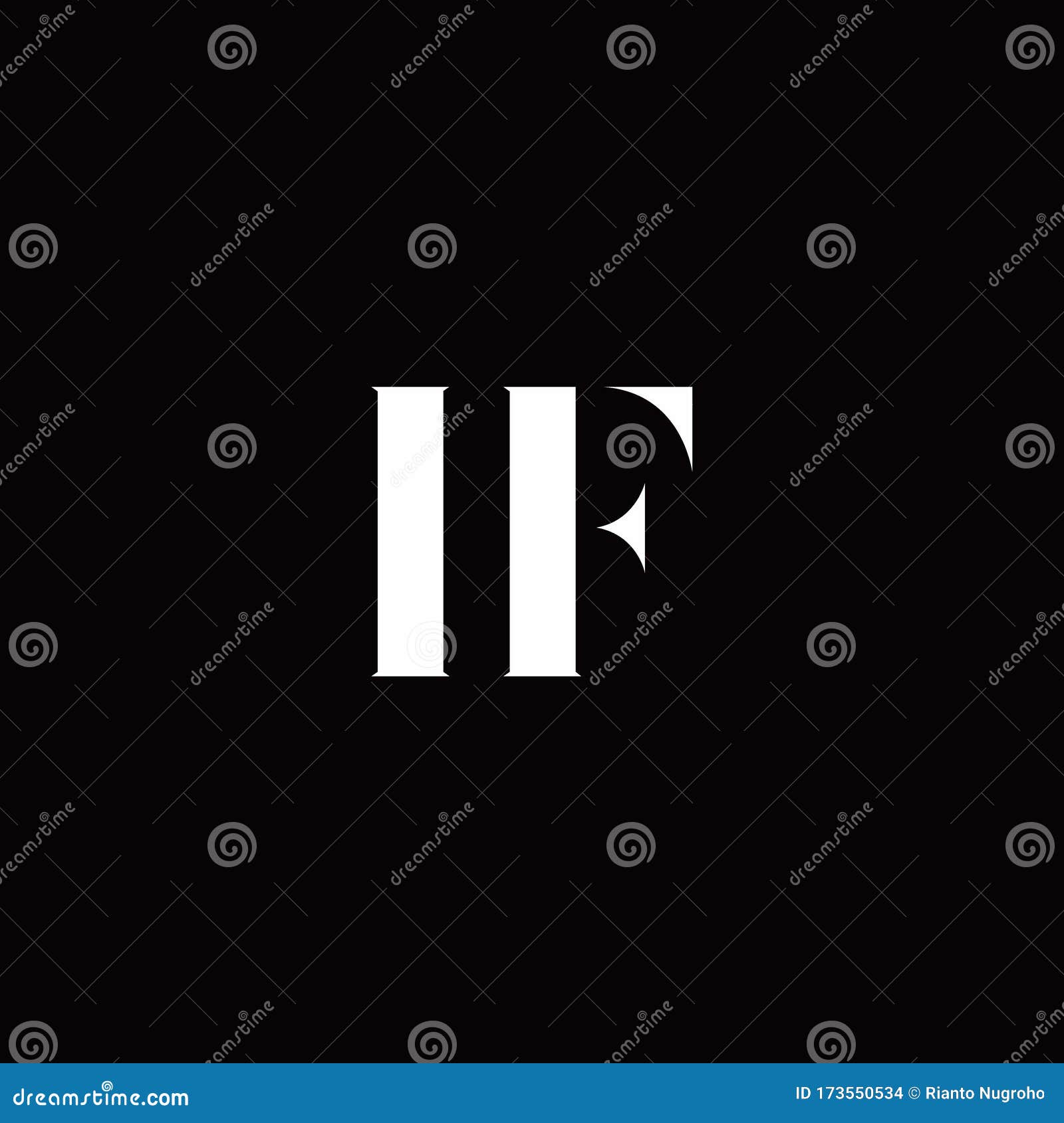 IF Logo Letter Initial Logo Designs Template Stock Vector ...