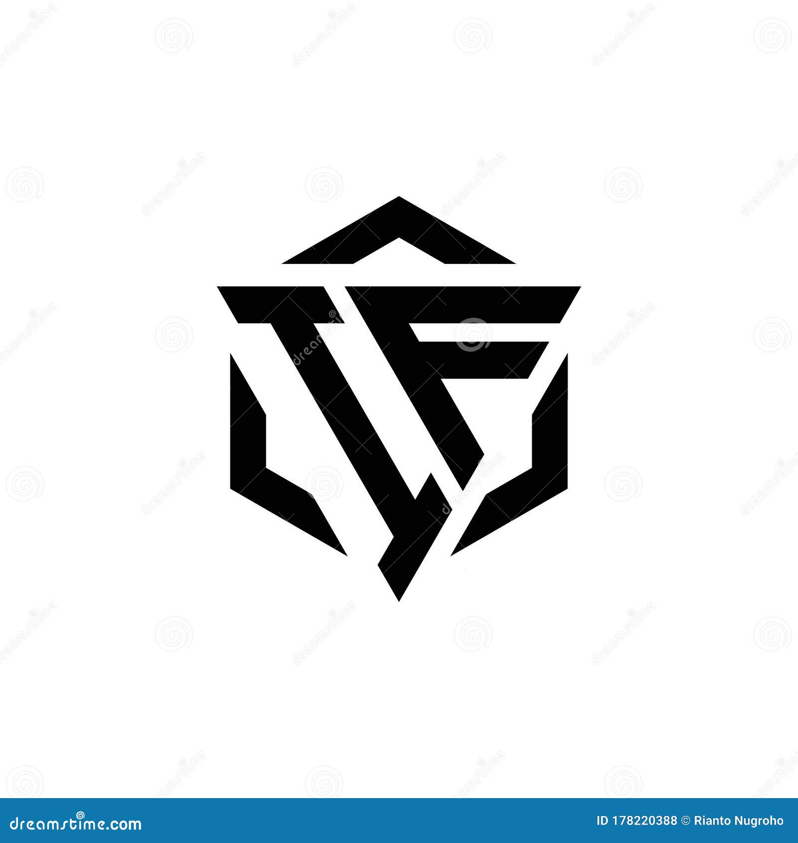IF Logo Monogram with Triangle and Hexagon Modern Design Template Stock ...