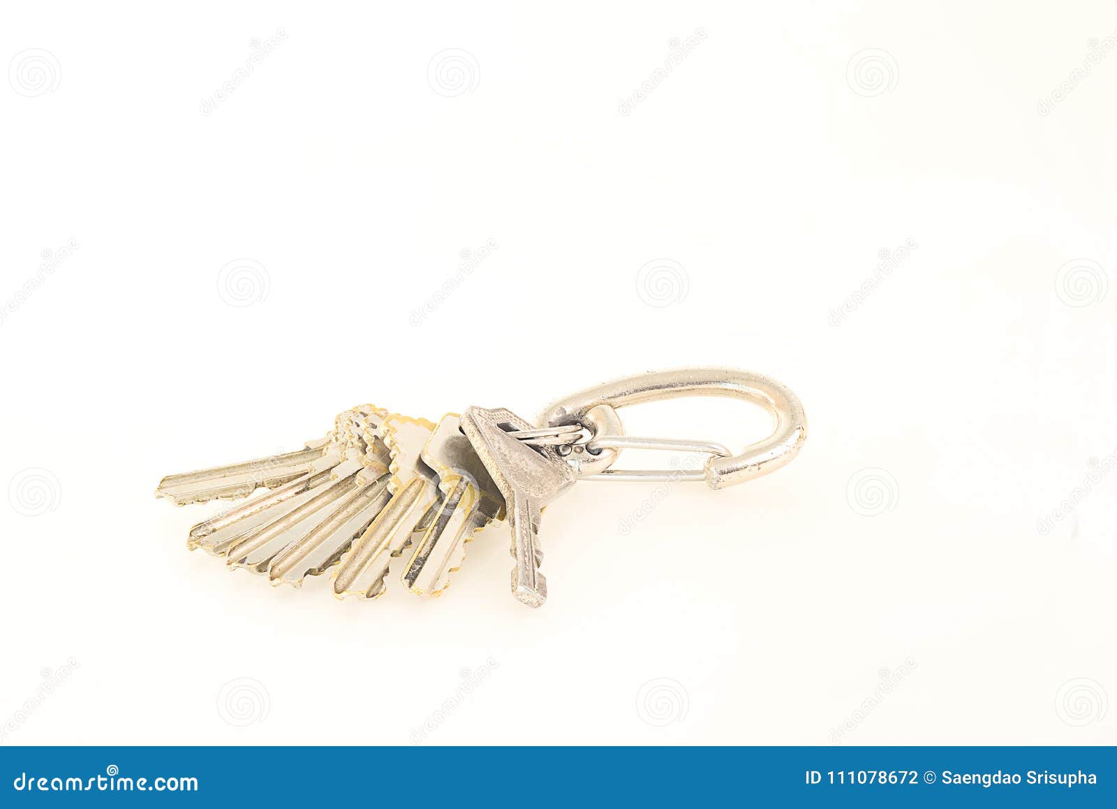Keychains are Placed on a White Background. Stock Photo - Image of real ...