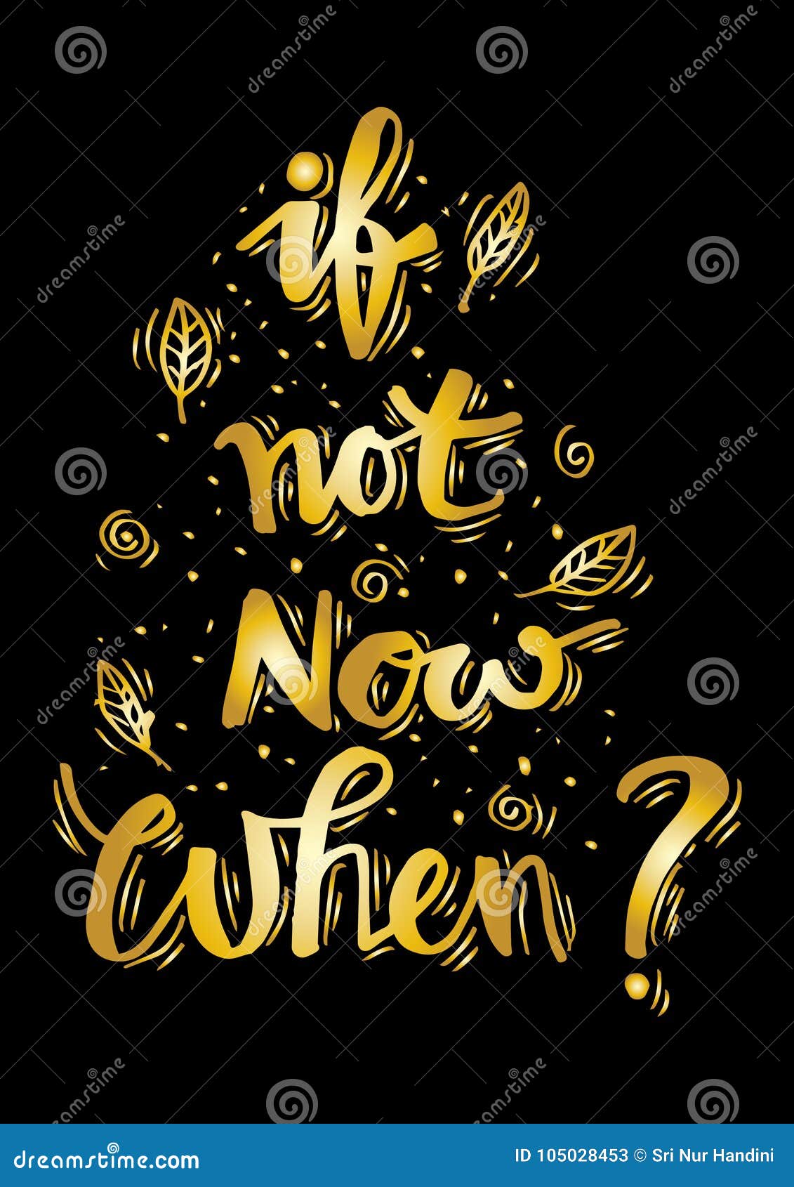 If not now, when? stock illustration. Illustration of handwritten ...