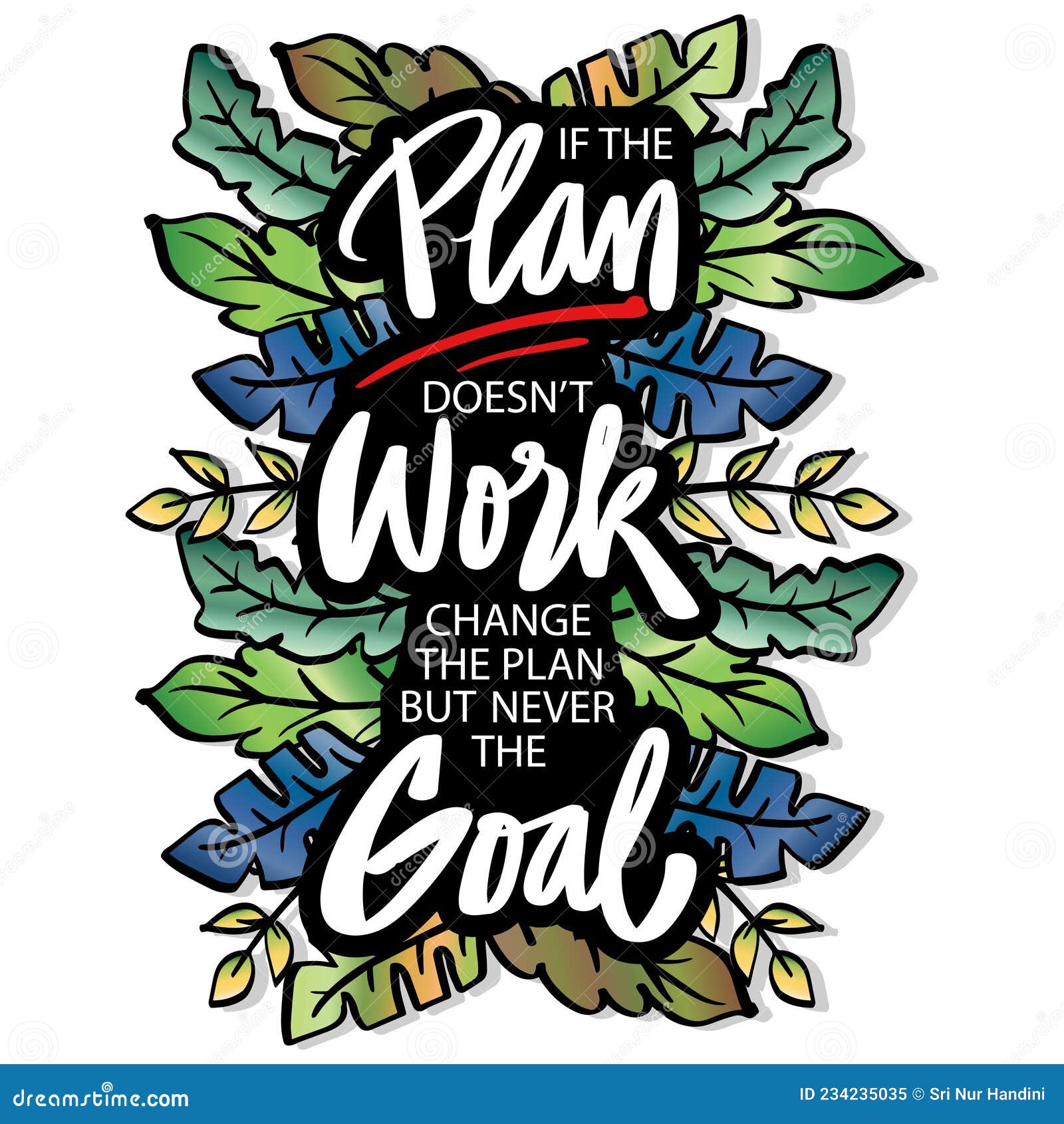 If the Plan Doesn`t Work Change the Plan but Never the Goal. Stock ...