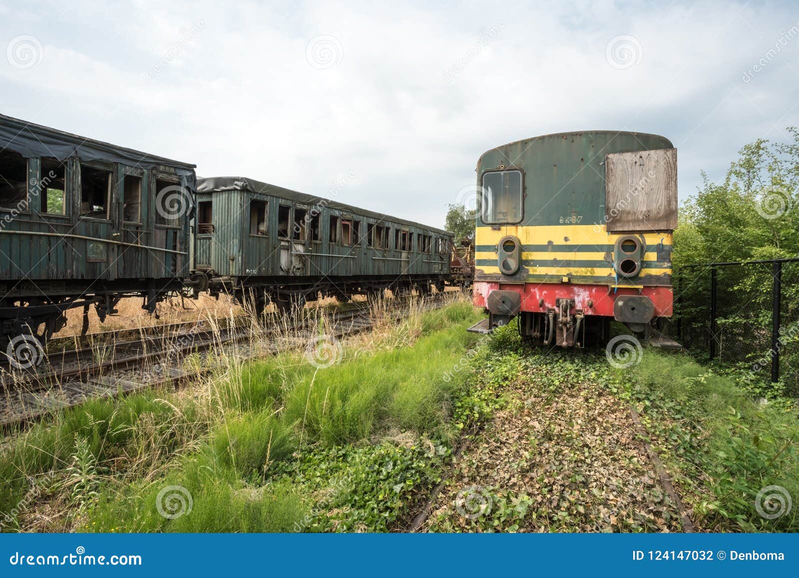 An train graveyard stock photo. Image of ruins, track - 124147032