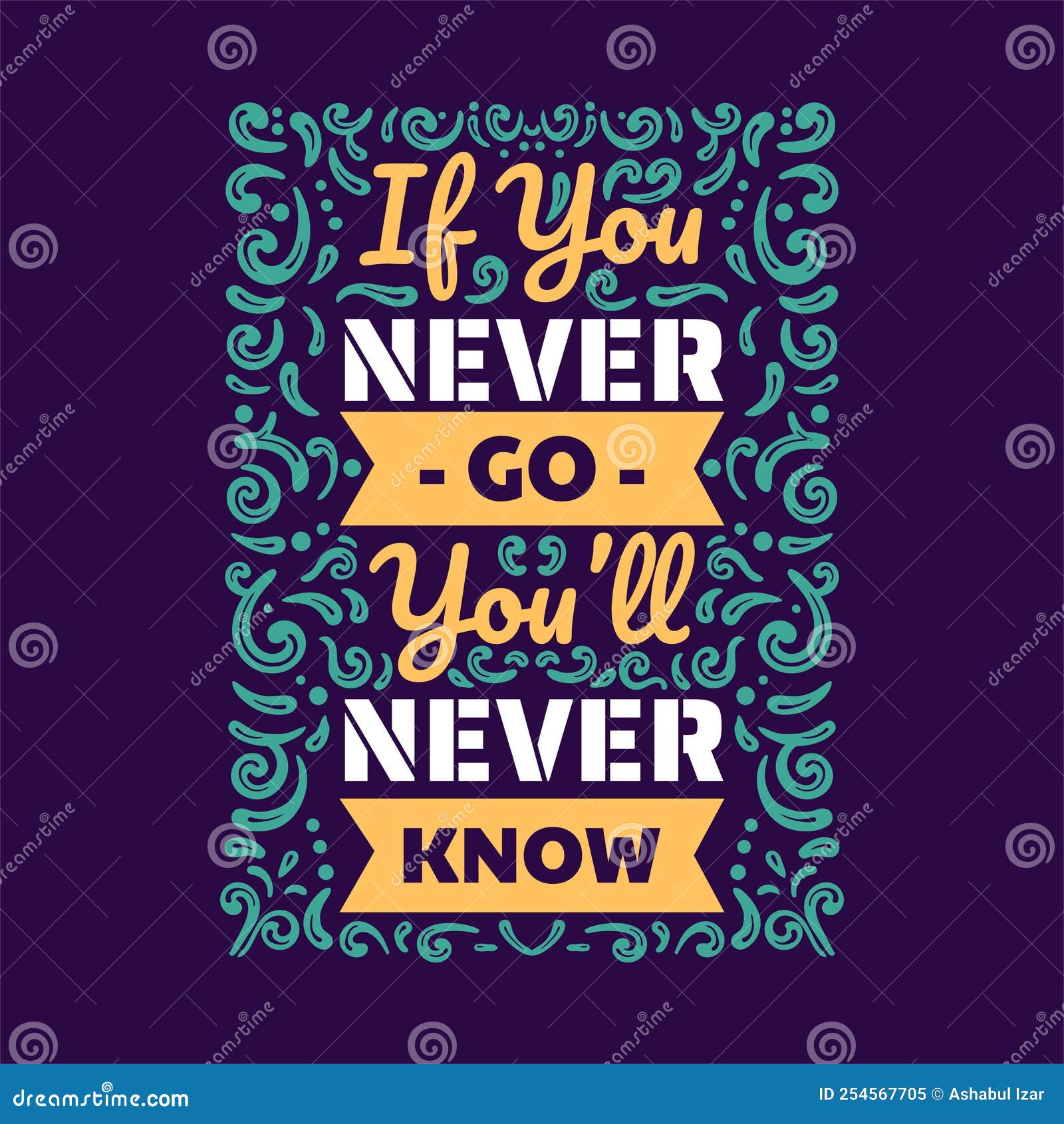 If You Never Go Youll Never Know Stock Vector - Illustration of signage ... If You Never Go Youll Never Know Stock Vector - Illustration of signage ...