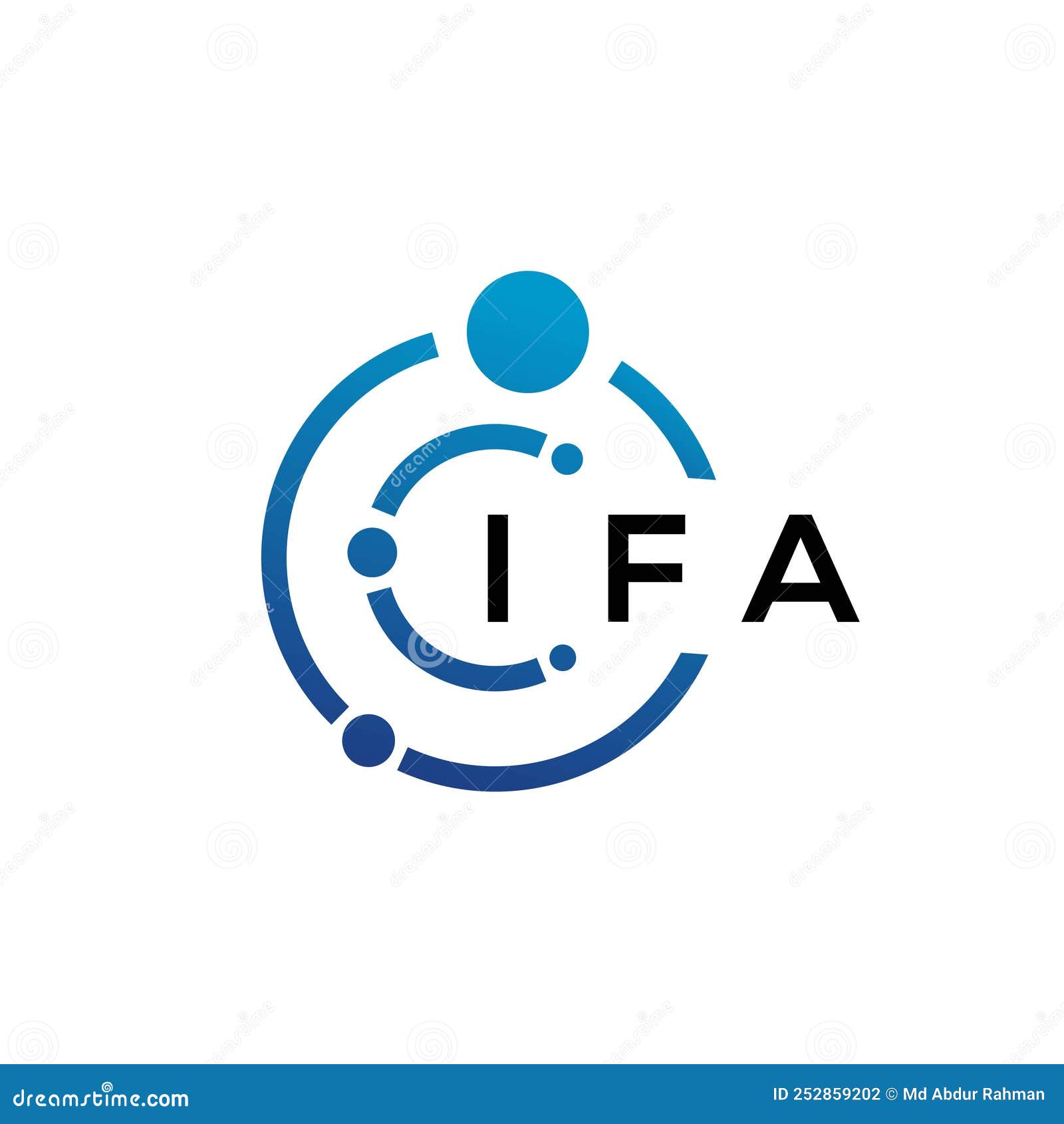IFA Letter Technology Logo Design On White Background. IFA Creative ...