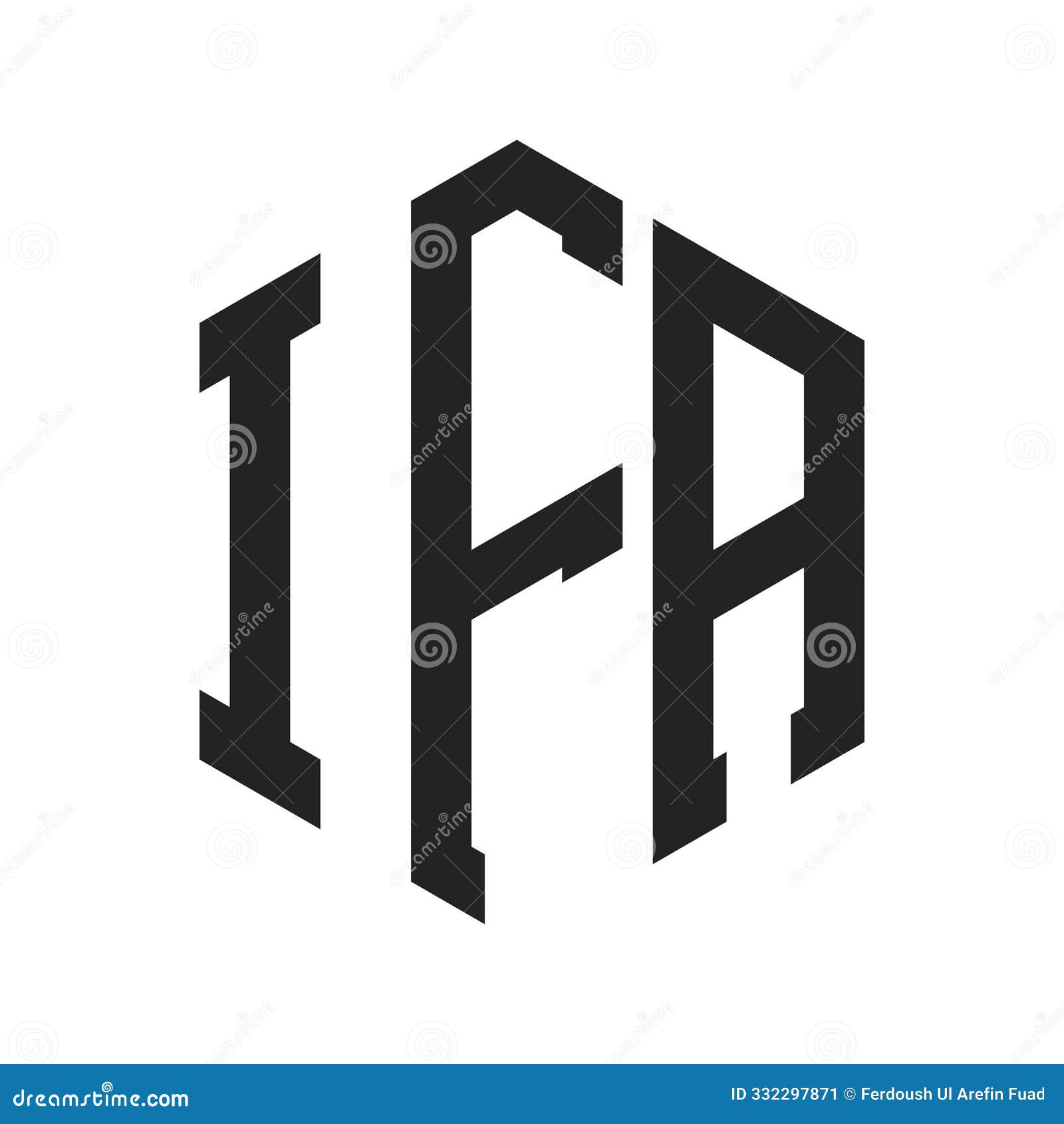 IFA Logo Design. Initial Letter IFA Monogram Logo Using Hexagon Shape ...