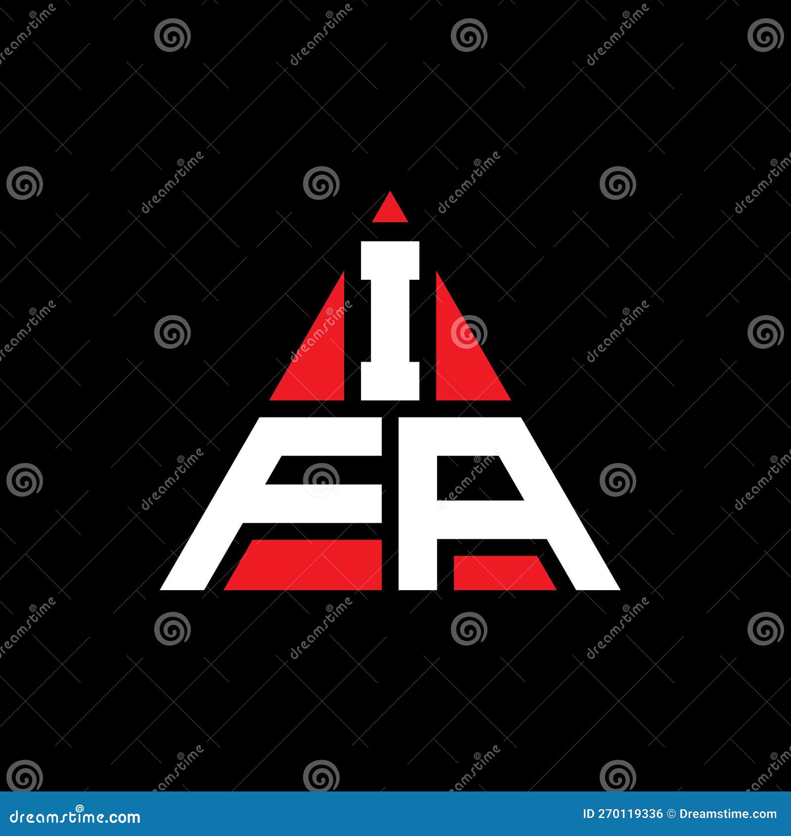 IFA Triangle Letter Logo Design with Triangle Shape. IFA Triangle Logo ...