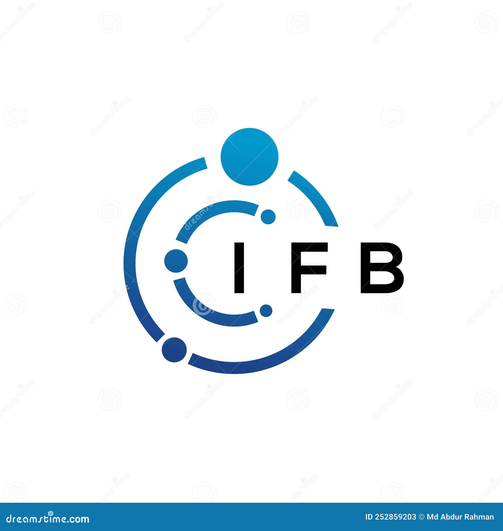 IFB Letter Technology Logo Design on White Background. IFB Creative ...