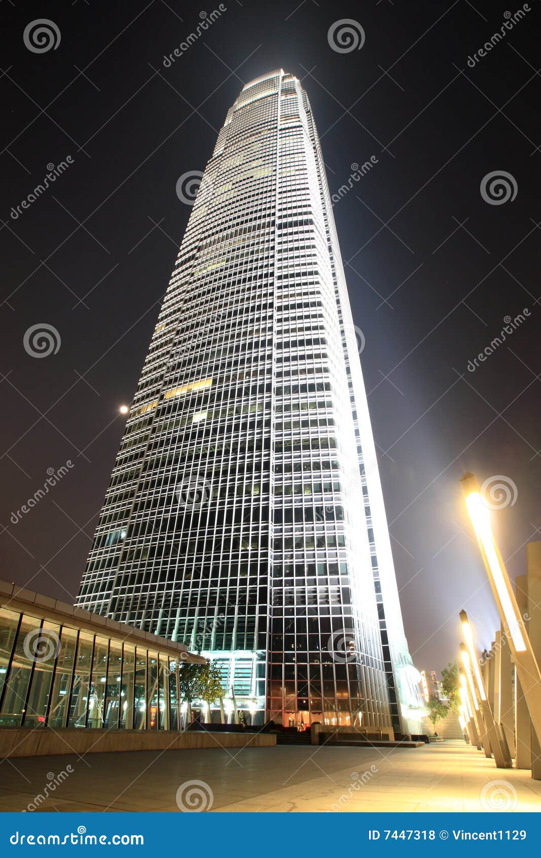 IFC II stock photo. Image of tree, hongkong, night, modern - 7447318