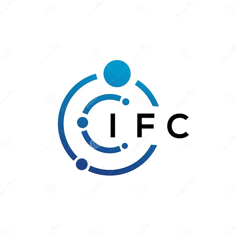 IFC Letter Technology Logo Design on White Background. IFC Creative ...