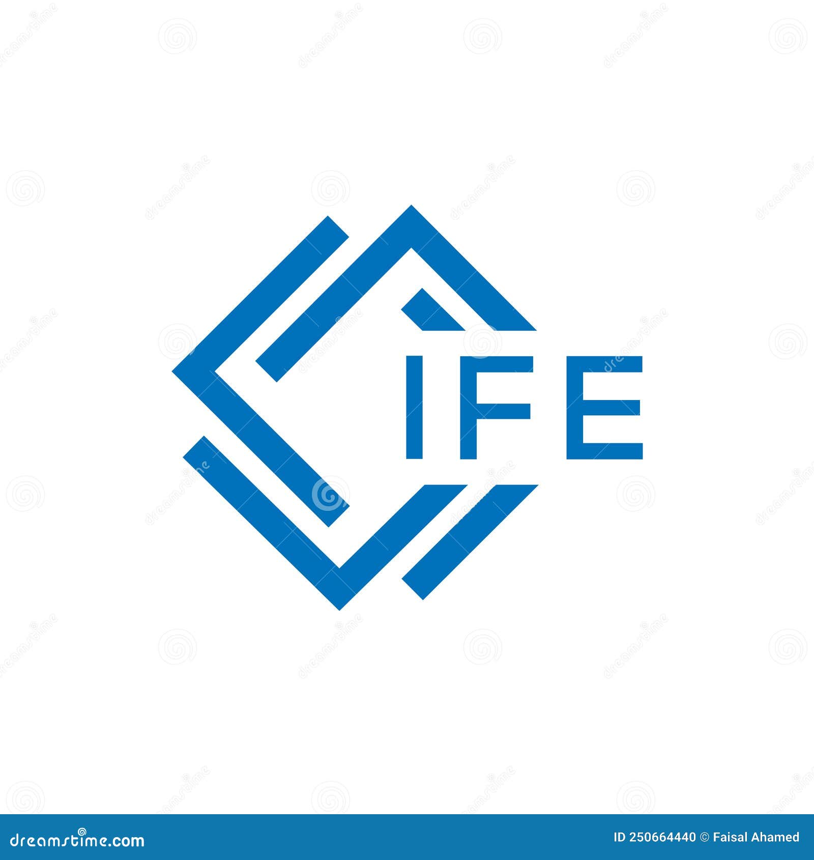 IFE Letter Logo Design on White Background. IFE Creative Circle Letter ...