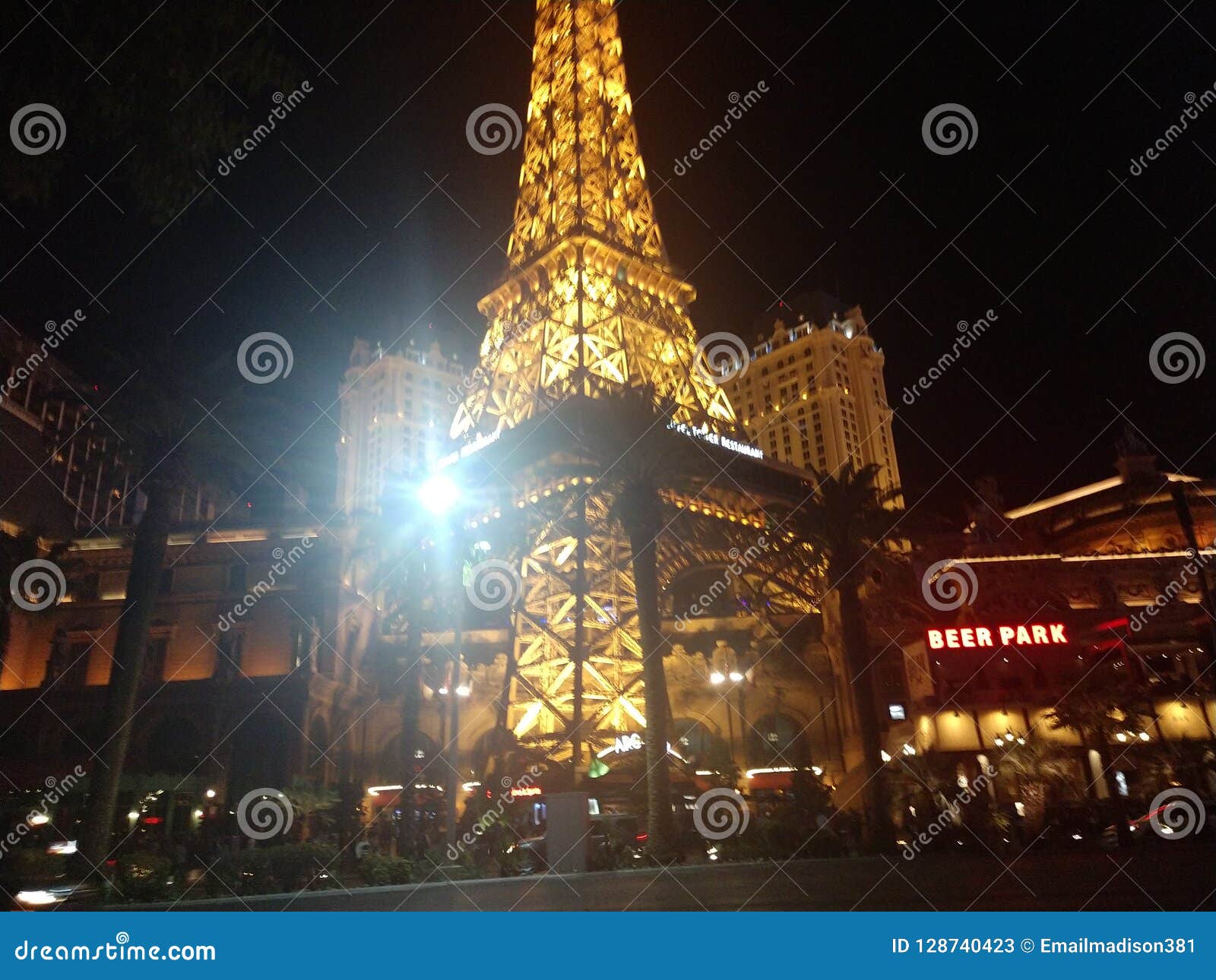 Ifel Tower the Vegas Strip Version Editorial Stock Photo - Image of ...