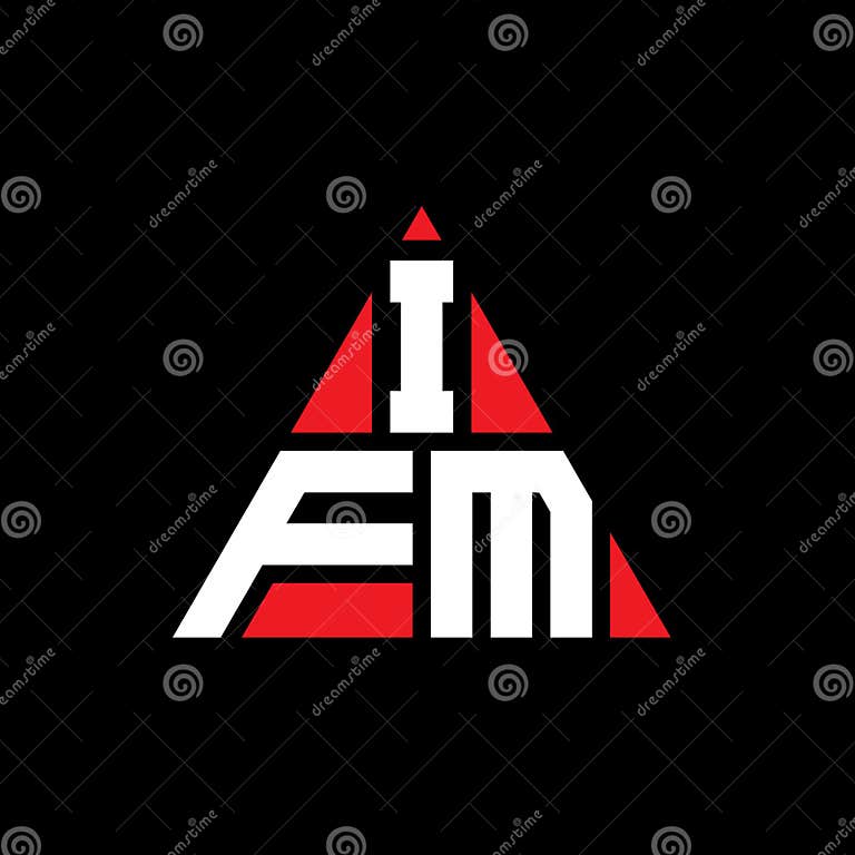 IFM Triangle Letter Logo Design with Triangle Shape. IFM Triangle Logo ...