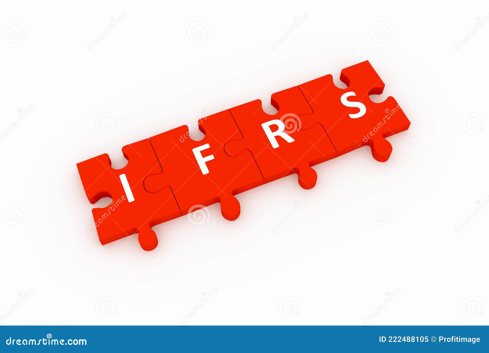 IFRS Puzzle Concept White Background 3D Royalty-Free Cartoon ...