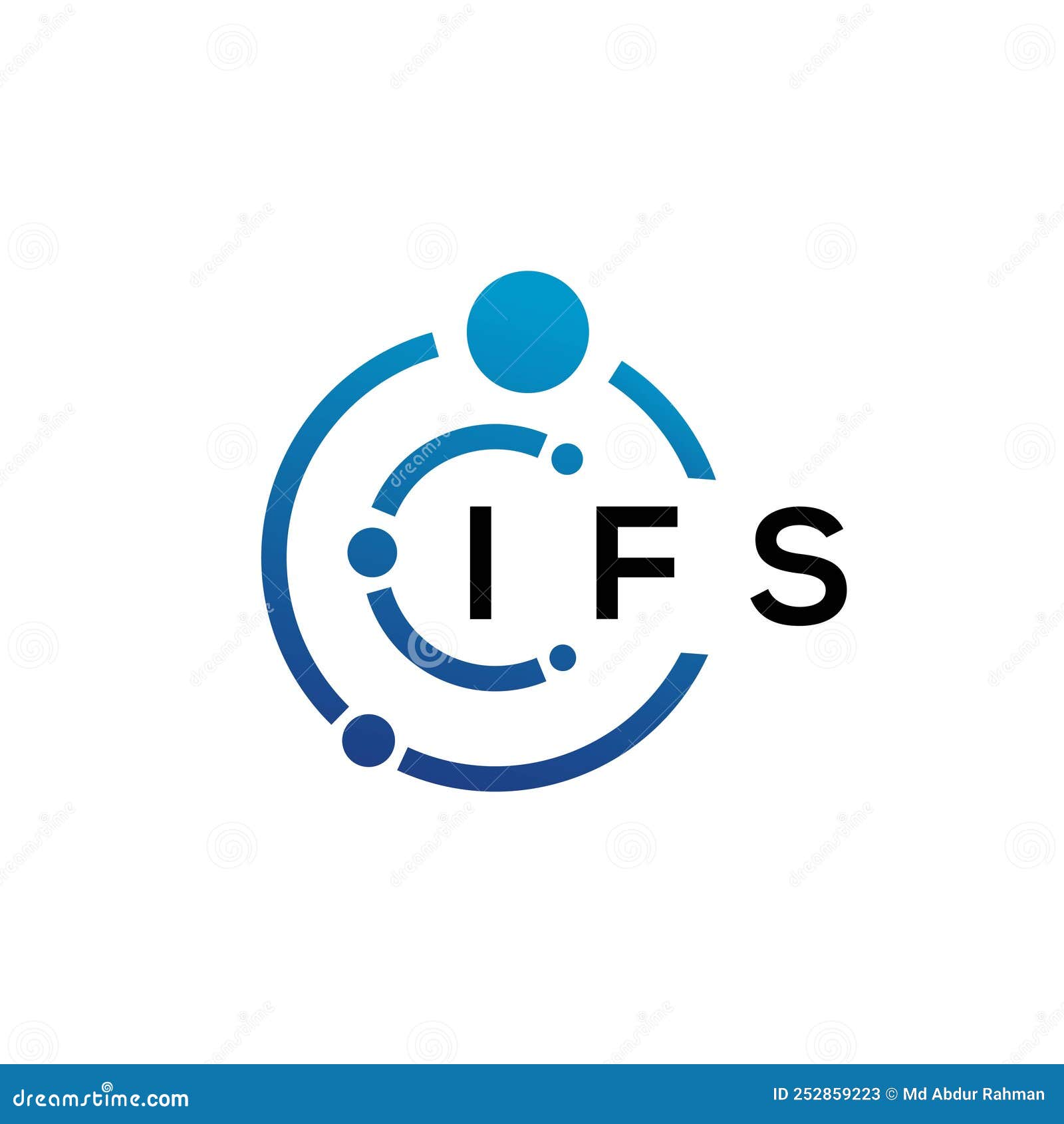 IFS Letter Technology Logo Design On White Background. IFS Creative ...