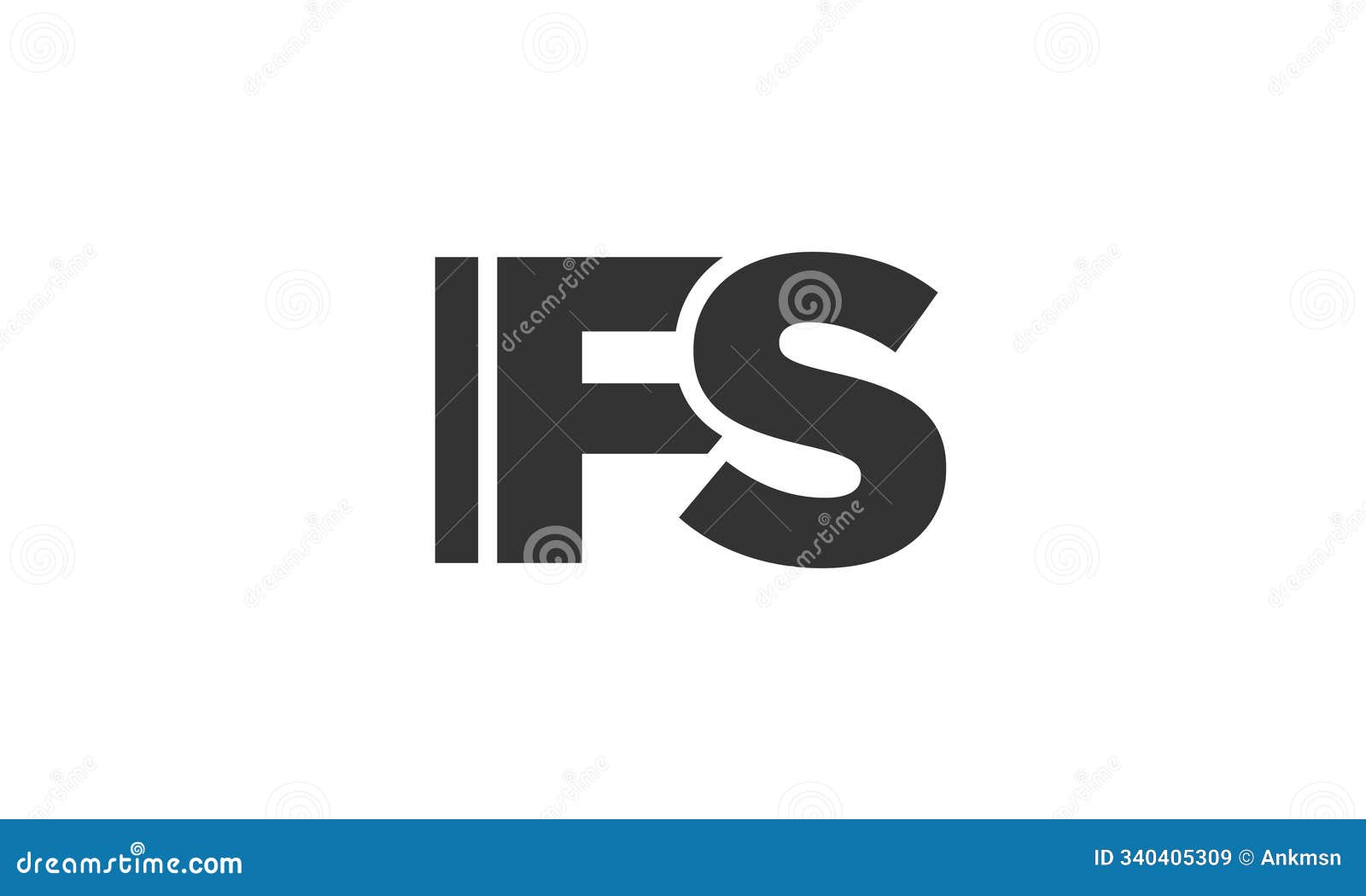 IFS Logo Design Template with Strong and Modern Bold Text. Initial ...