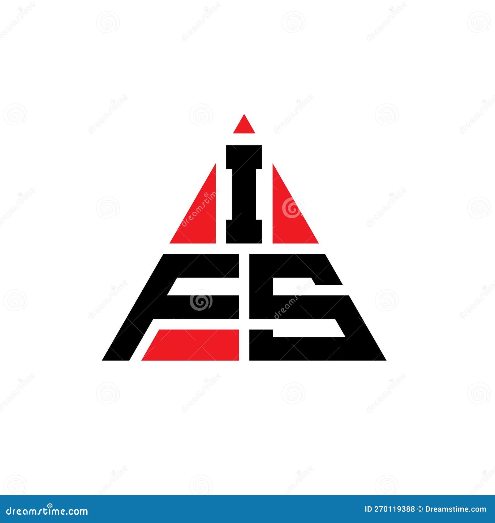 IFS Triangle Letter Logo Design with Triangle Shape. IFS Triangle Logo ...