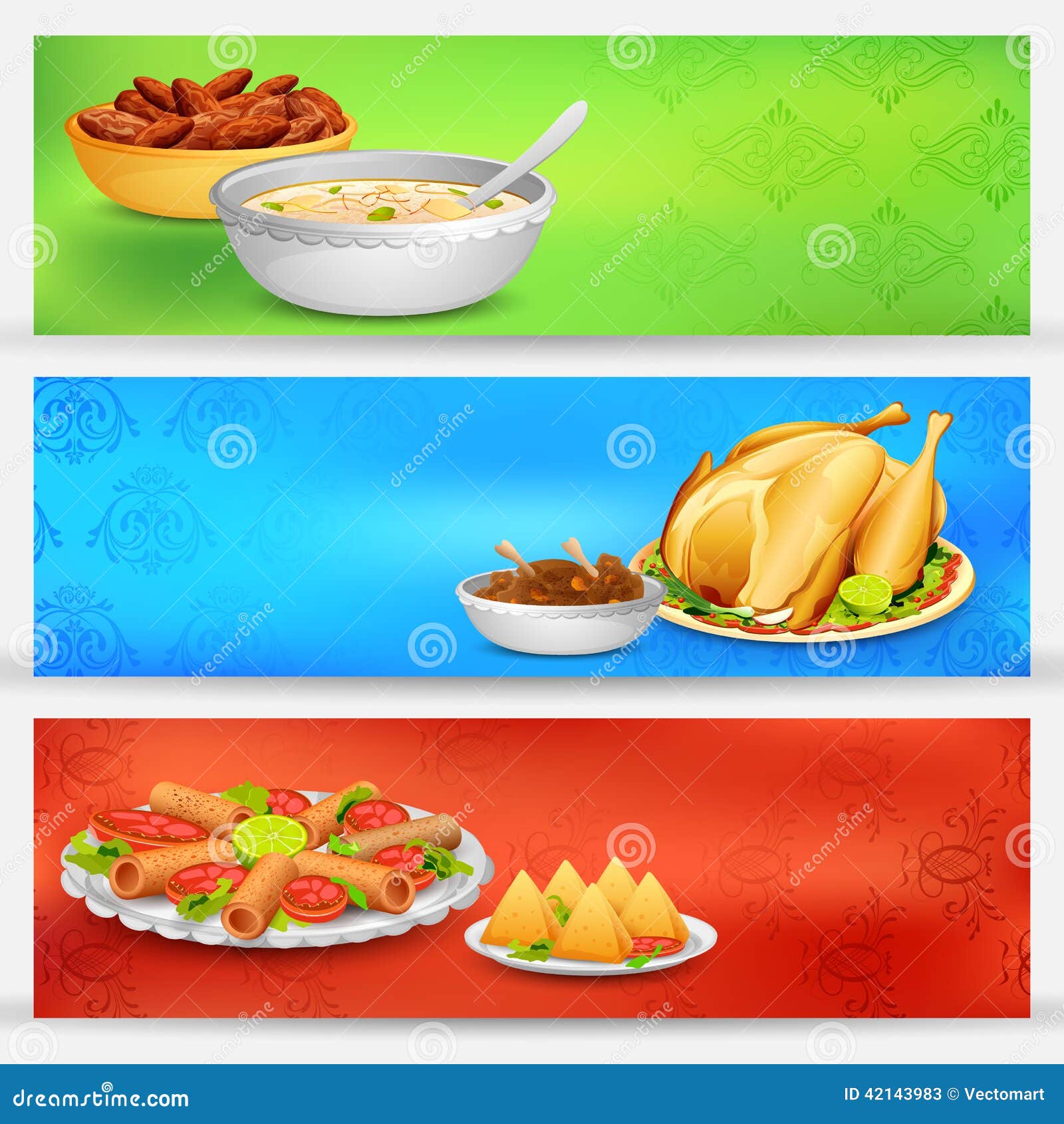 Iftar party Banner stock vector. Illustration of dish - 42143983