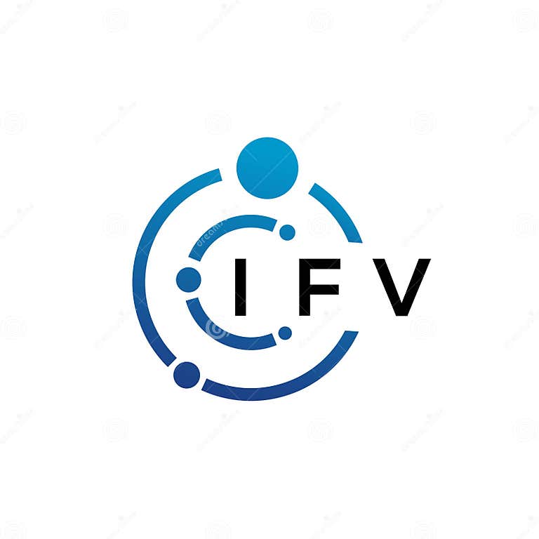 IFV Letter Technology Logo Design on White Background. IFV Creative ...