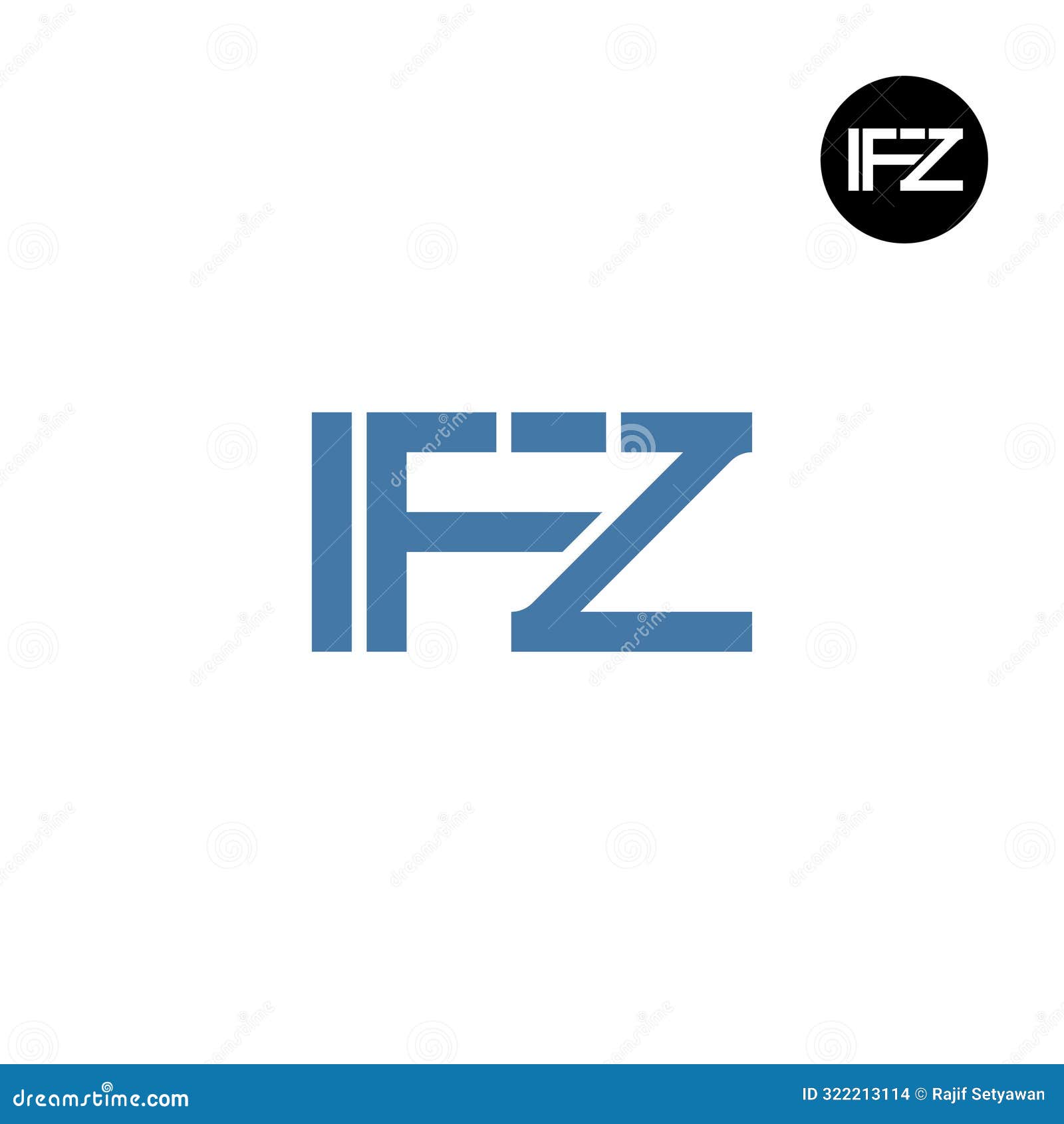 IFZ Logo Letter Monogram Design Vector Illustration | CartoonDealer.com ...
