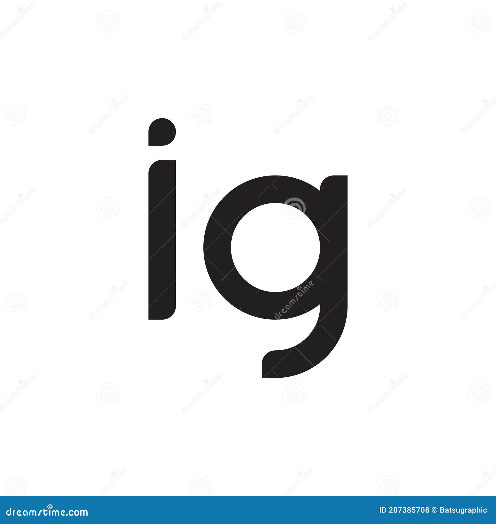Ig Icono Del Logotipo Del Vector De Letra Inicial Ilustración del ...