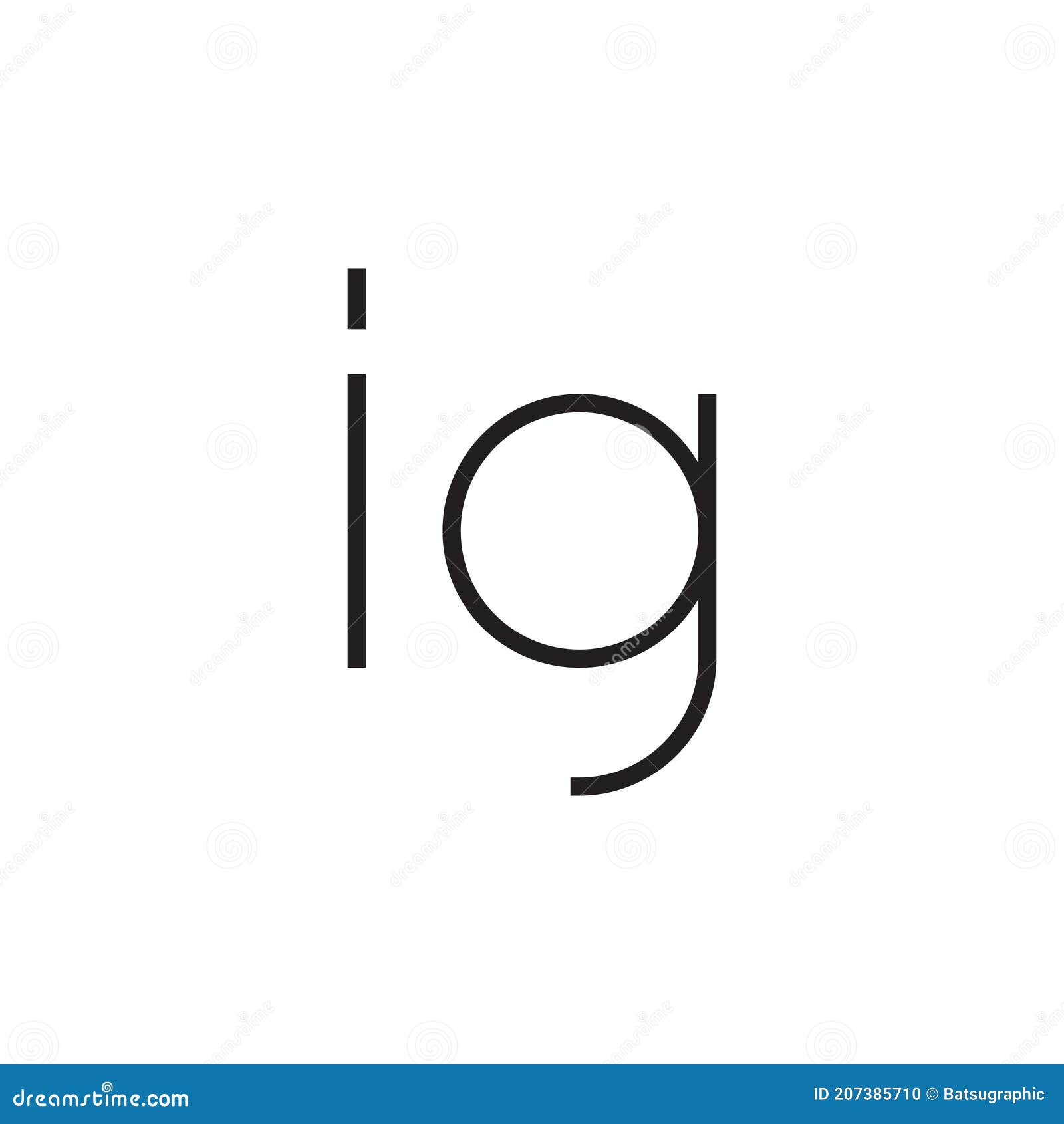 Ig Icono Del Logotipo Del Vector De Letra Inicial Ilustración del ...