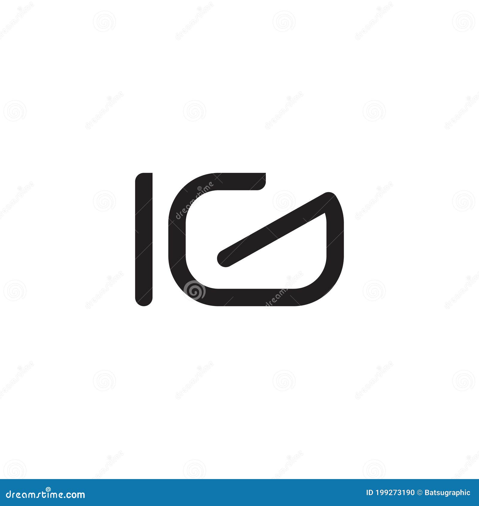 Ig Initial Letter Vector Logo Icon Stock Vector - Illustration of ...
