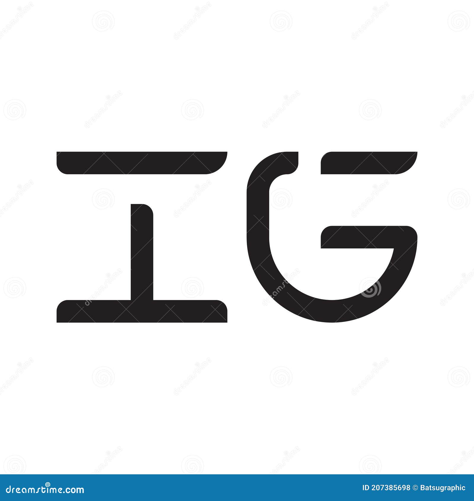 Ig Initial Letter Vector Logo Icon Stock Vector - Illustration of ...