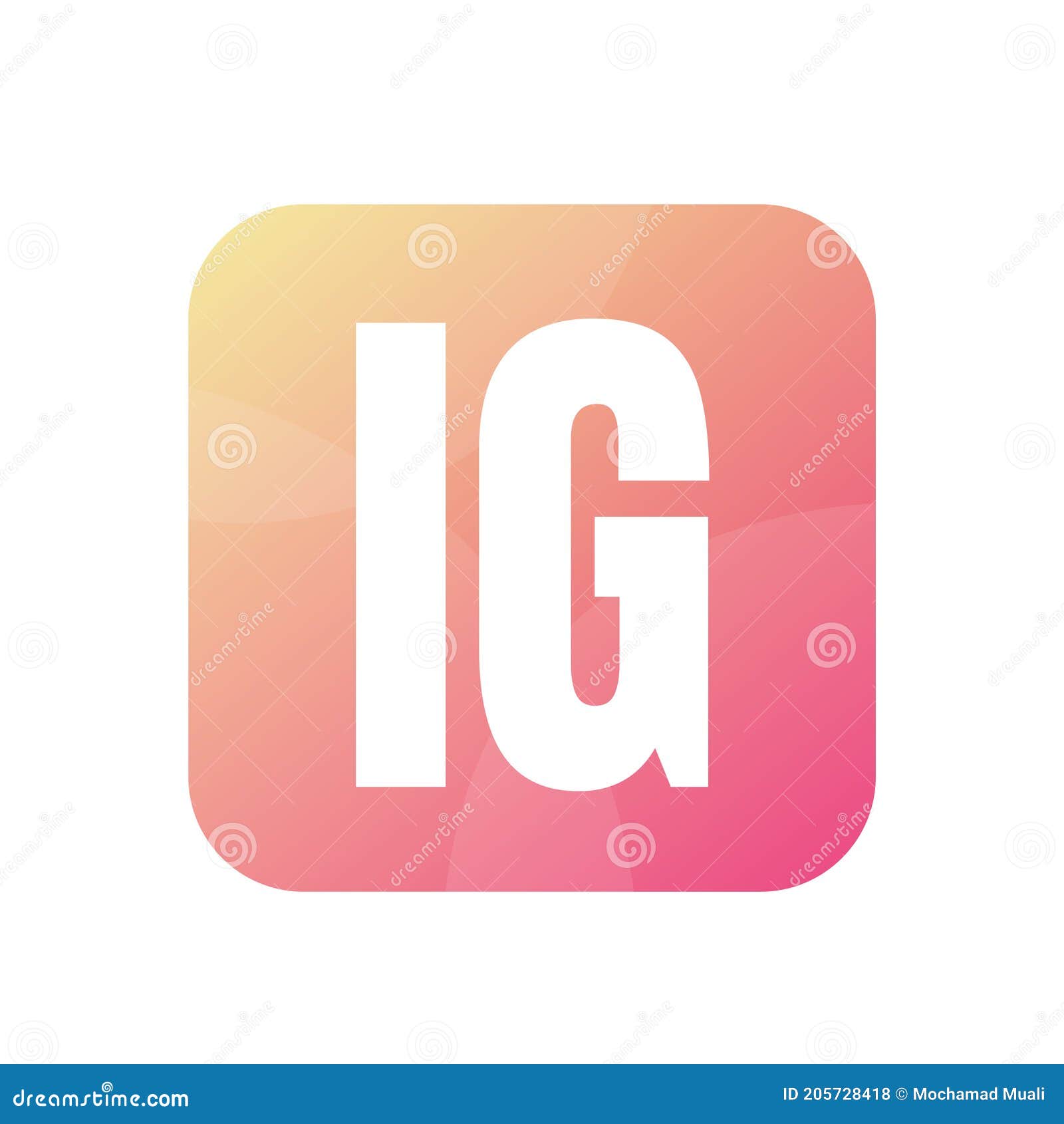 IG Letter Logo Design with Simple Style Stock Vector - Illustration of ...