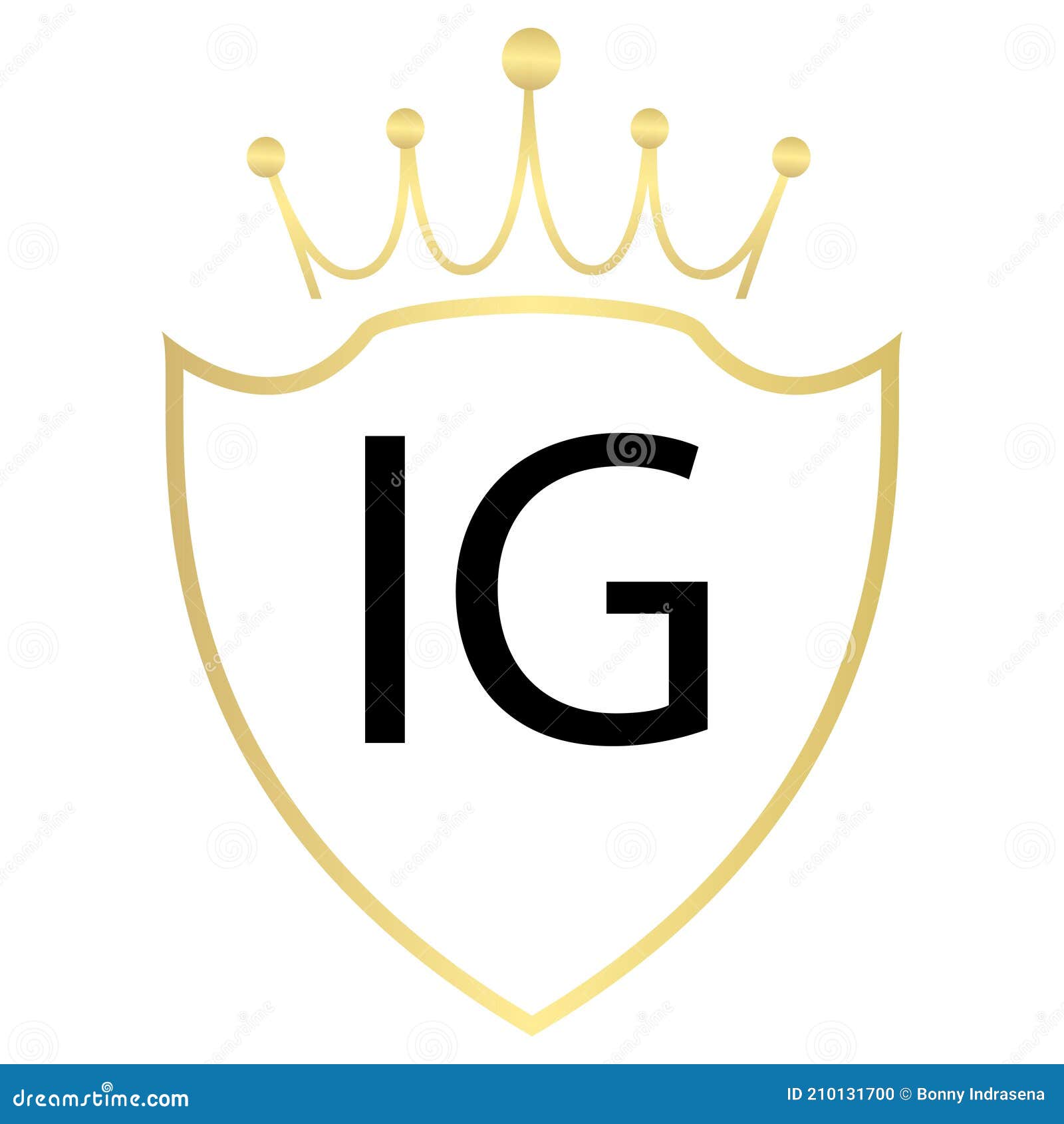 IG Letter Logo Design with Simple Style Stock Vector - Illustration of ...