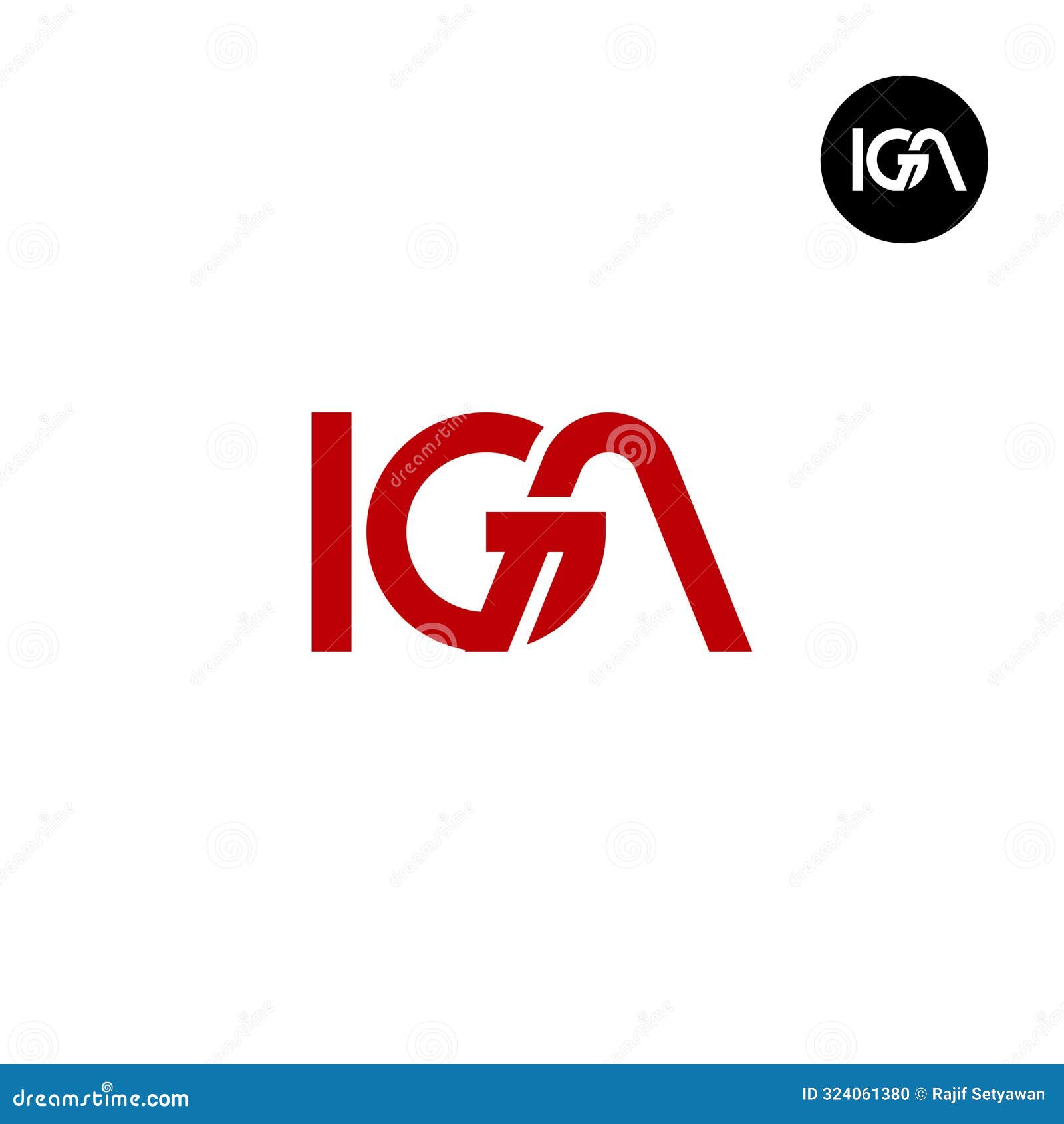 IGA Logo Letter Monogram Design Vector Illustration | CartoonDealer.com ...