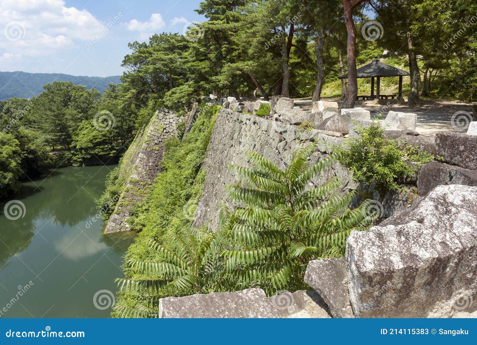Old Iga Ueno Castle Walls stock image. Image of fortification - 214115383