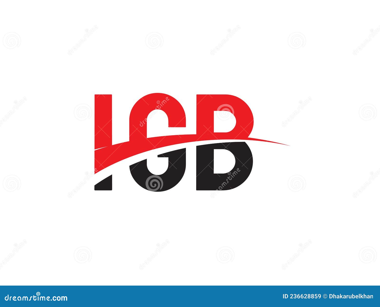 IGB Letter Initial Logo Design Vector Illustration Stock Vector ...