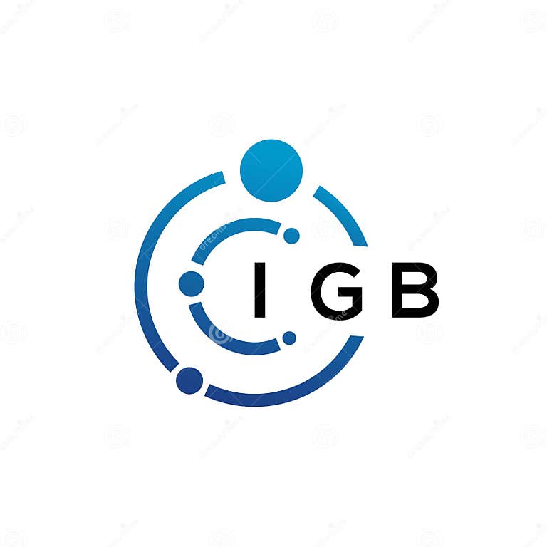 IGB Letter Technology Logo Design on White Background. IGB Creative ...