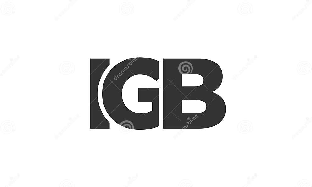 IGB Logo Design Template with Strong and Modern Bold Text. Initial ...