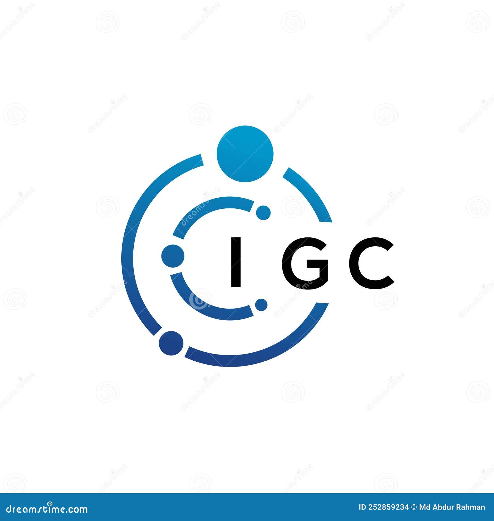 IGC Letter Technology Logo Design On White Background. IGC Creative ...