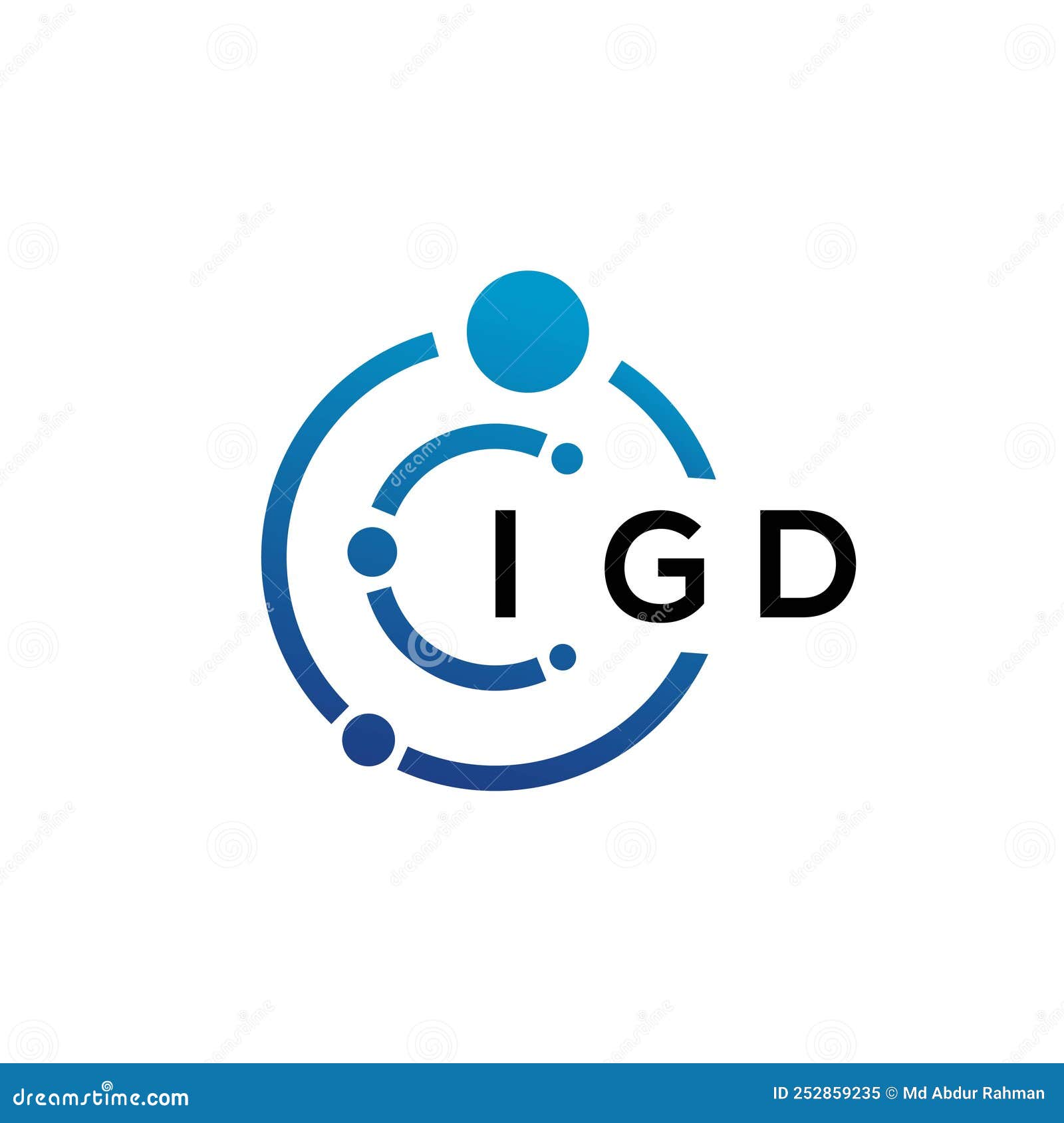 IGD Letter Technology Logo Design on White Background. IGD Creative ...