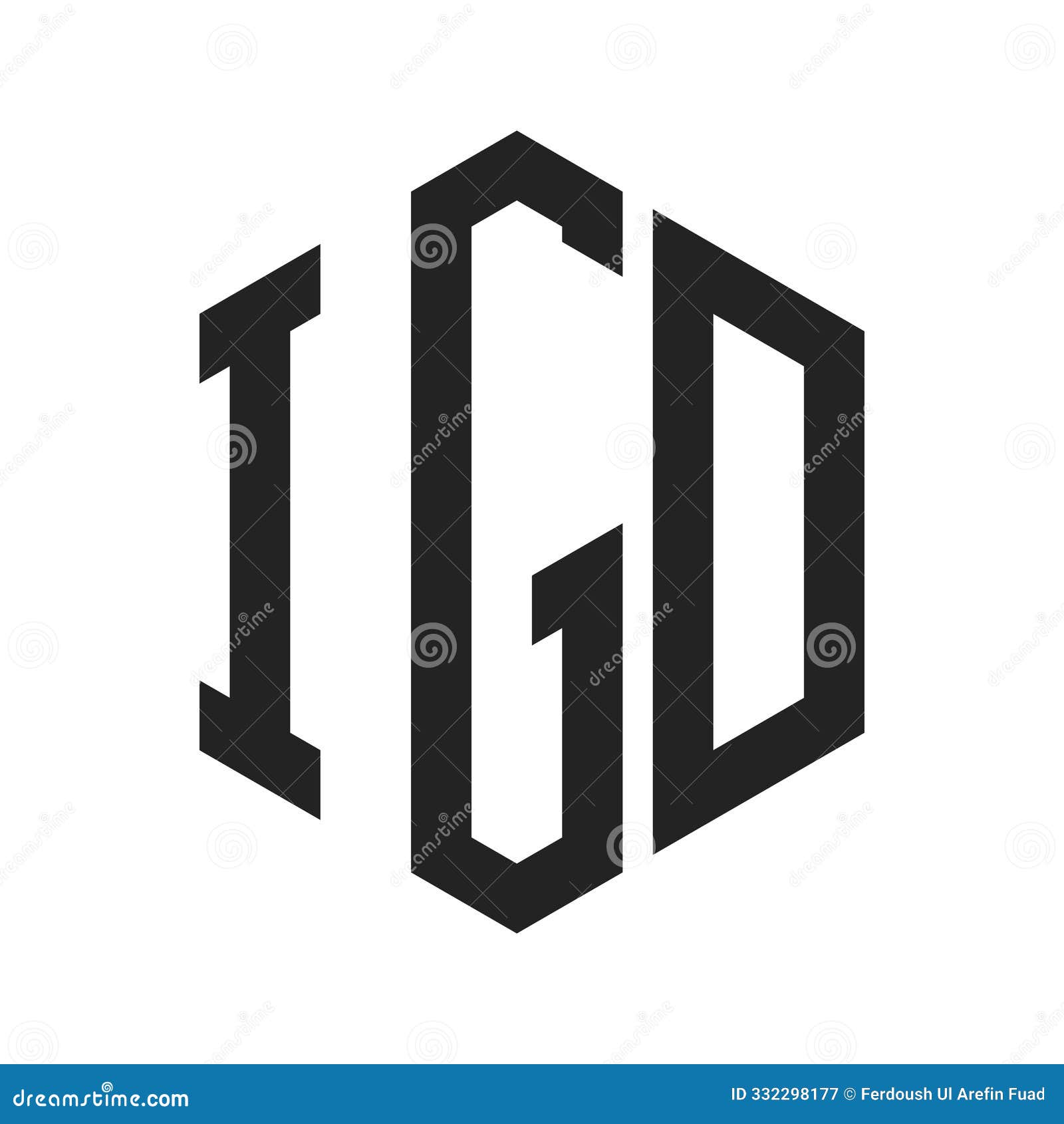 IGD Logo Design. Initial Letter IGD Monogram Logo Using Hexagon Shape ...